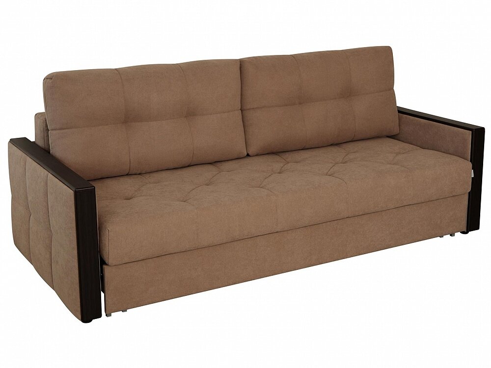 Прямой диван Мадрид Коричневый Шенилл, пантограф (тик-так), 224х107х84 см, с ящиком для белья