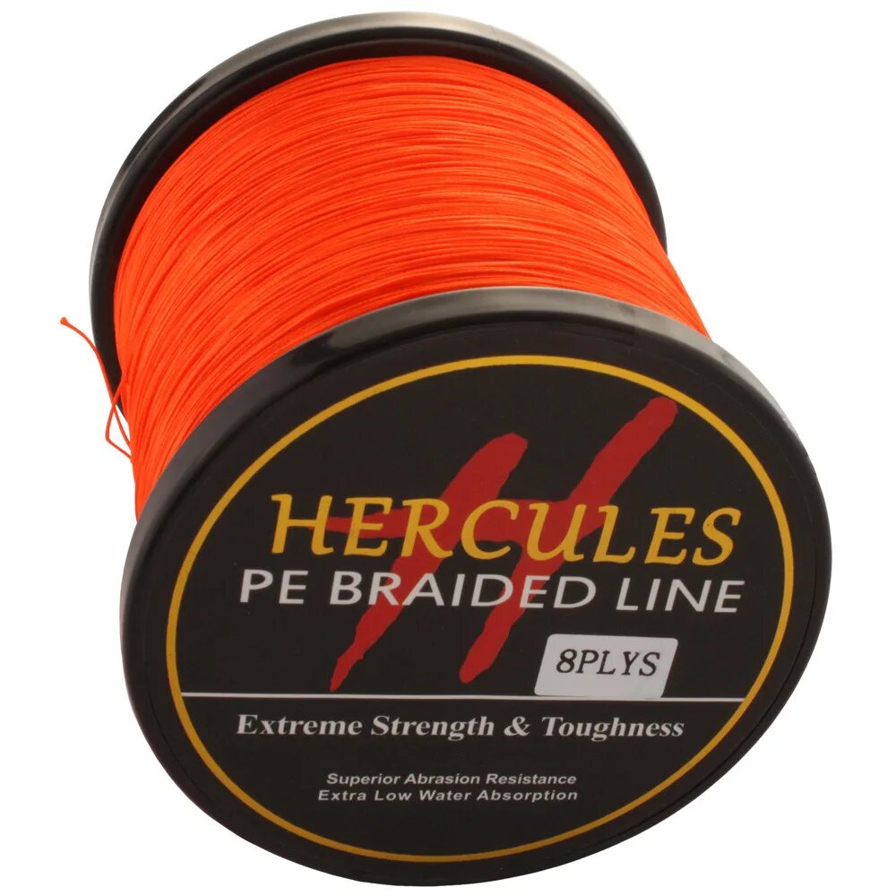 Hercules плетенка 0.24, 1000м, оранжевый