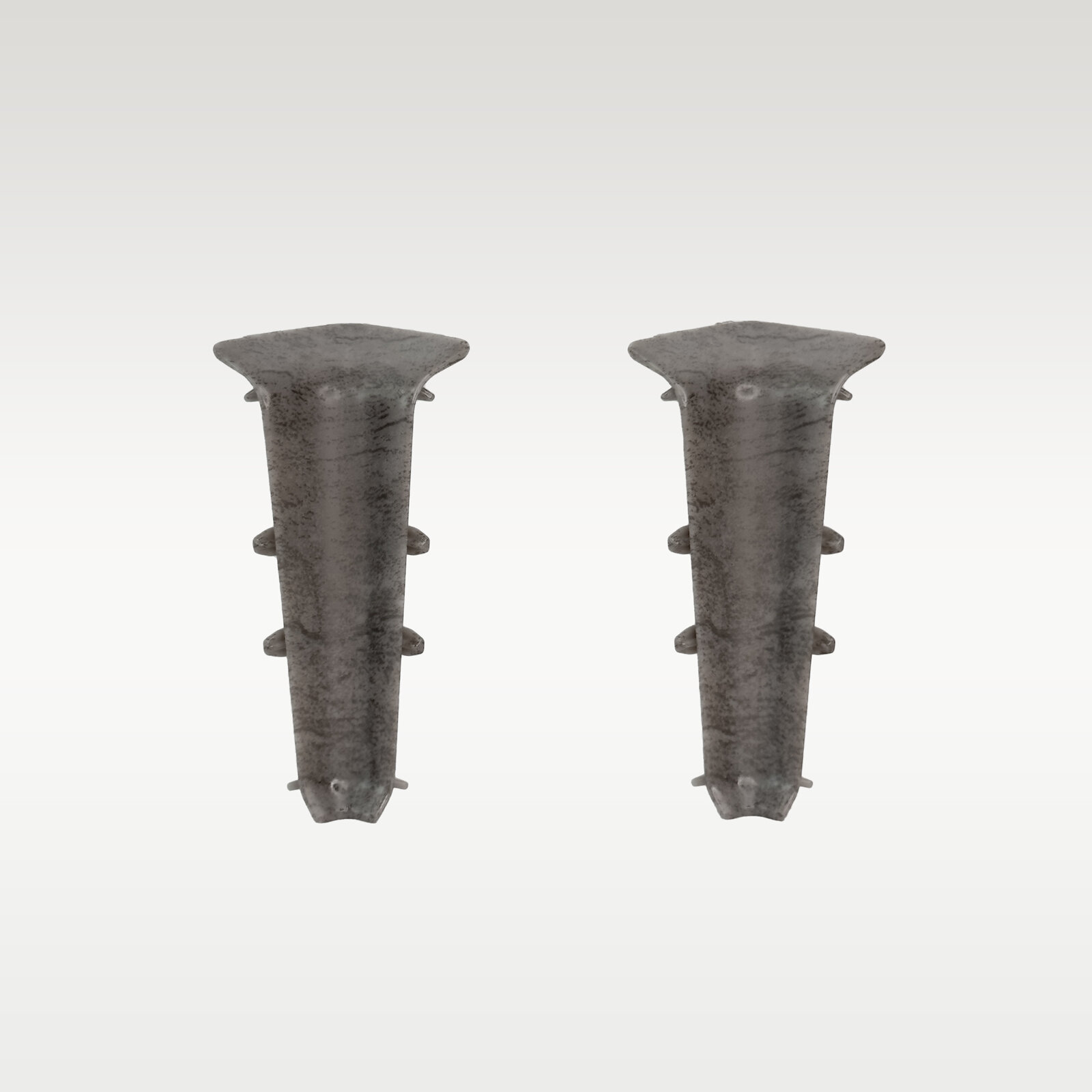 Внутренний угол для плинтуса ПВХ Деконика 21х70 мм лофт серый 548, 2 шт.