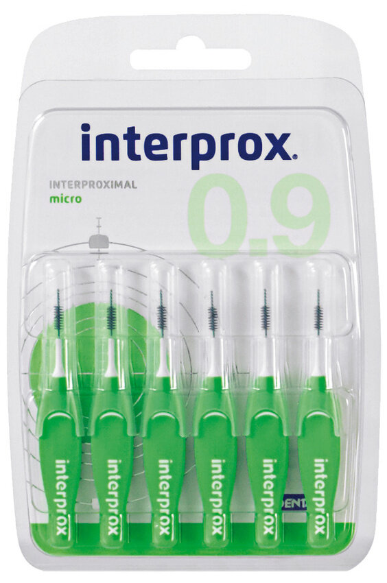 Межзубные ершики для брекетов Interprox Micro 4G, 6 шт (0,9 мм)