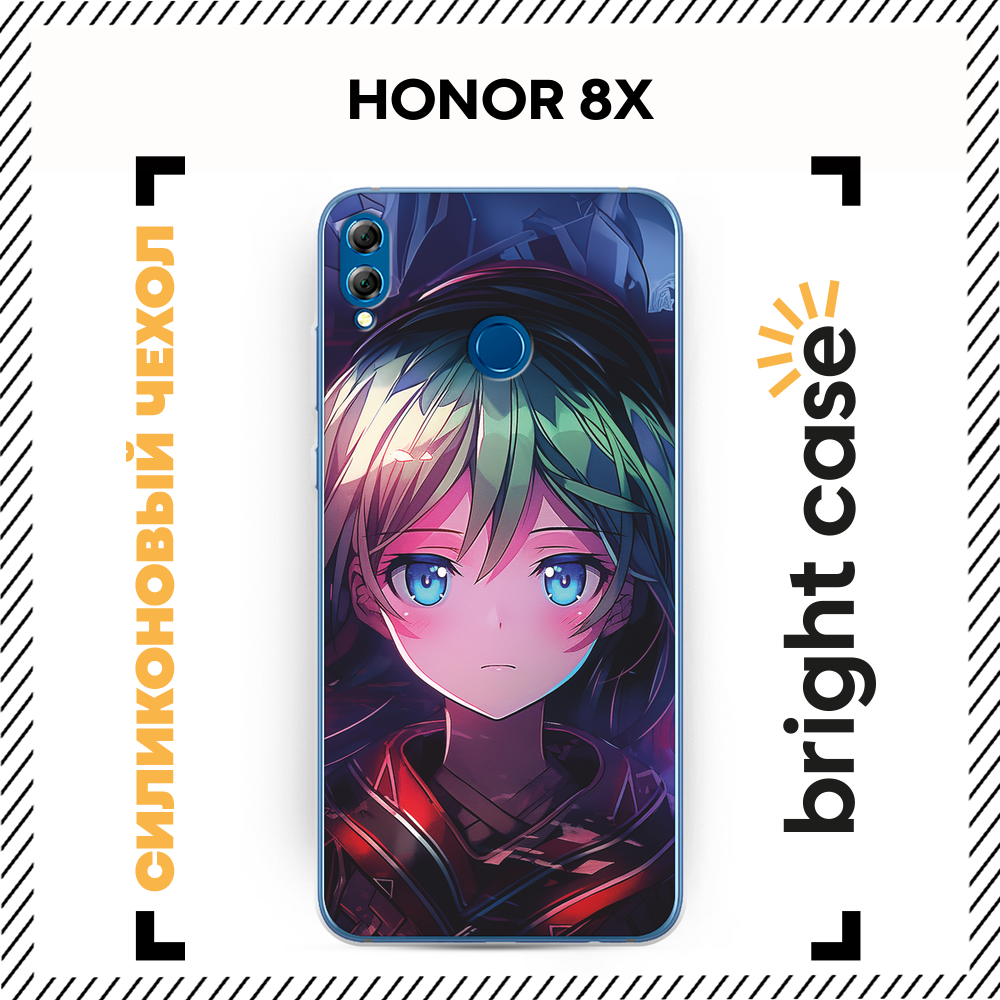 Силиконовый чехол на Honor 8X / Хонор 8Х с принтом Девушка аниме
