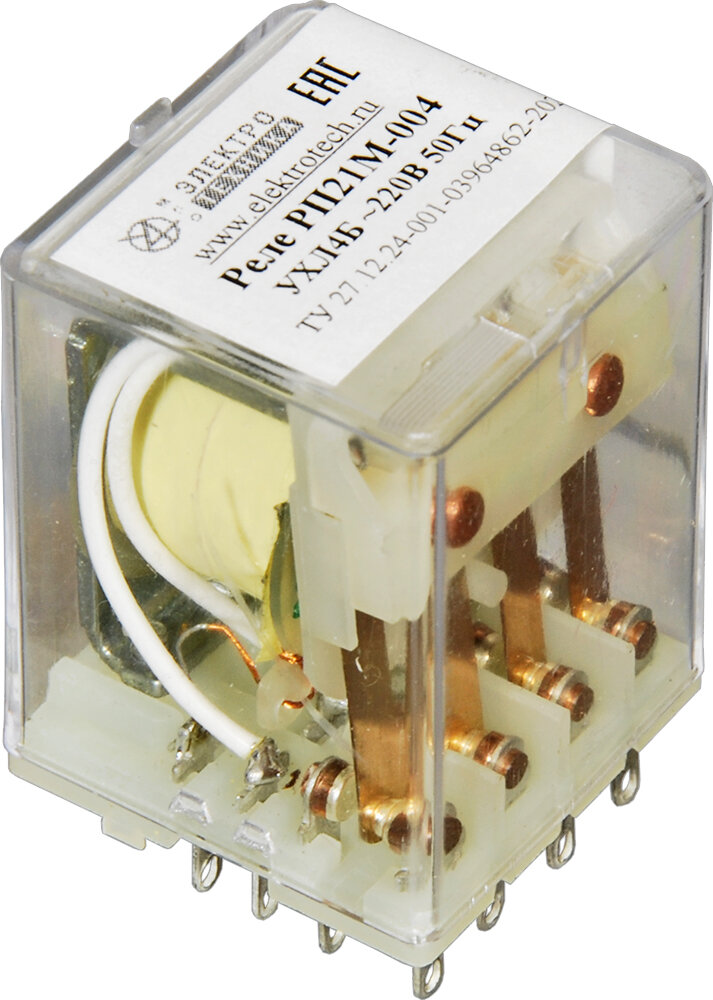 Промежуточное реле МПО Электротехника РП21М-004 УХЛ4Б 5А 220В, 0з+0р+4п