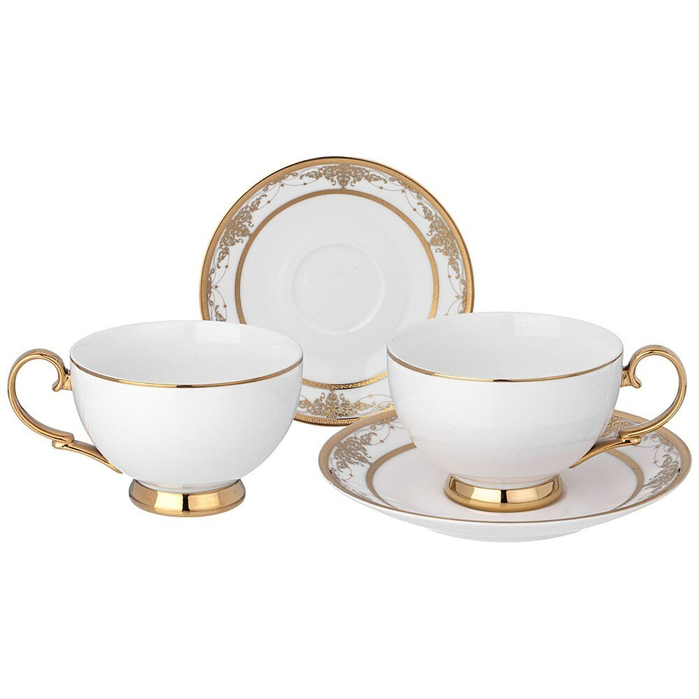 Чайный набор lefard "Дворец" на 2 персоны 4 предмета 250 мл