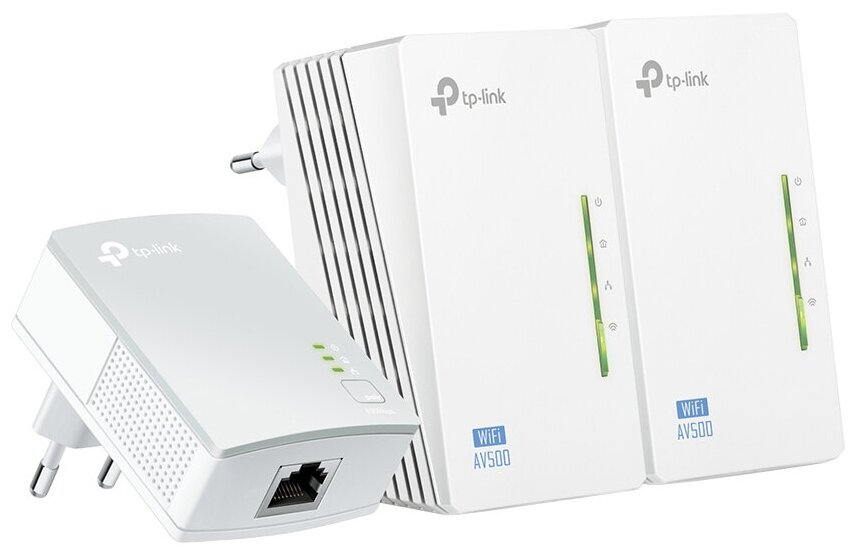Wi-Fi+Powerline адаптер TP-LINK TL-WPA4220T KIT, белый
