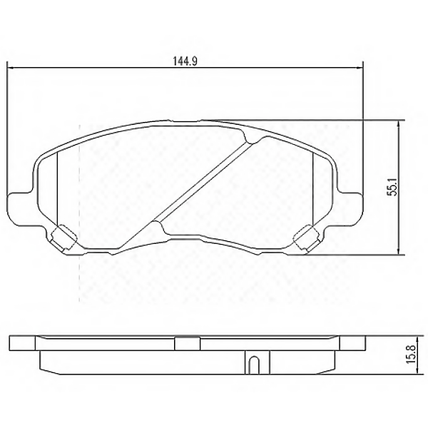 MAPCO 6751 (1607690380, 1607690480, 4605A261) колодки тормозные дисковые передние к-т с датчиком износа