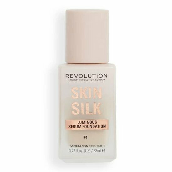 Тональная основа для лица Makeup Revolution Skin Silk Serum Foundation, тон F1