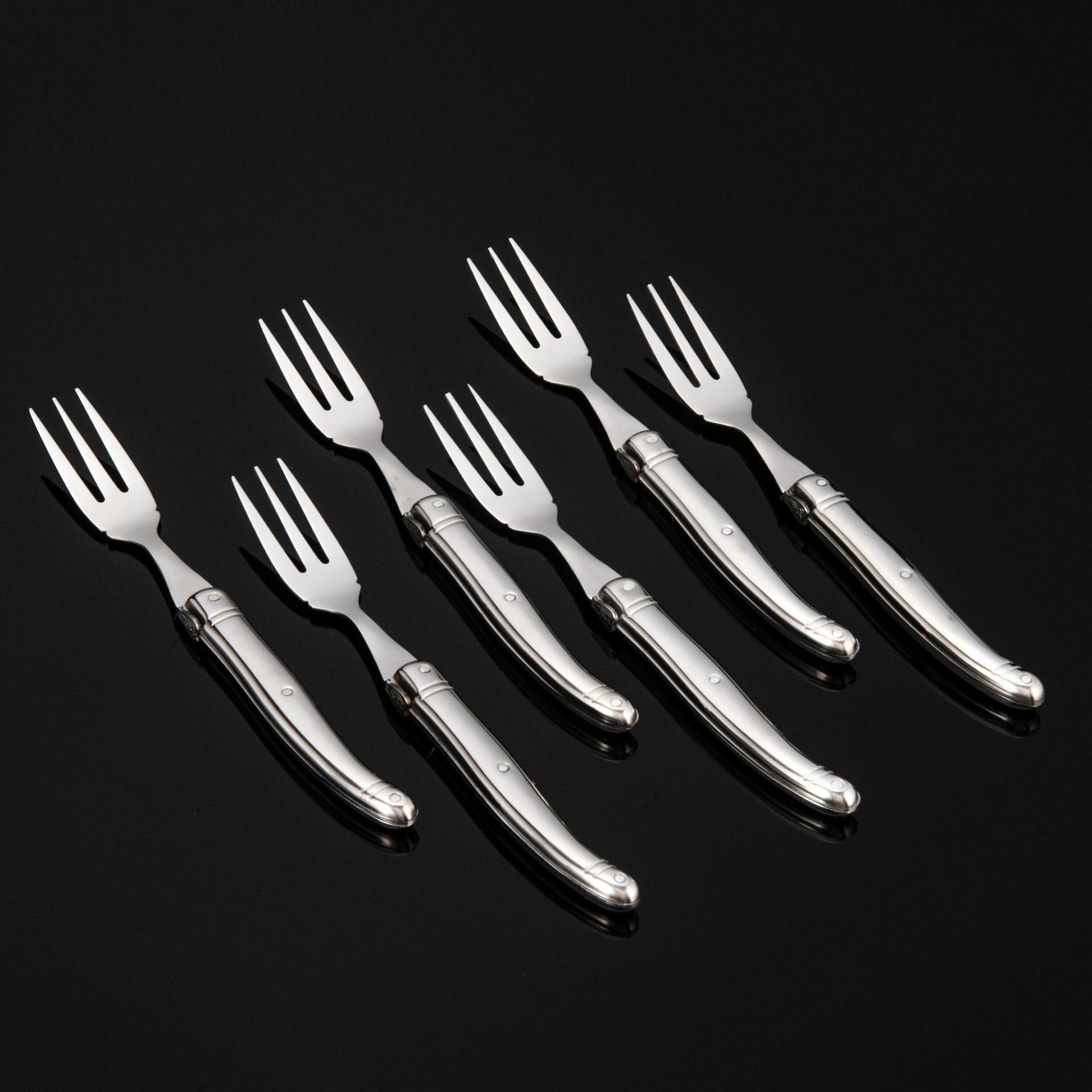 Набор вилок для рыбы на 6 персон, в оригинальном кофре, Pradel France, Laguiole, сталь