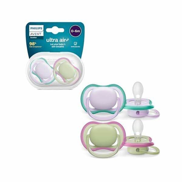 Соска-пустышка Philips Avent SCF085/24 Ultra Air, полипропилен, 0-6м