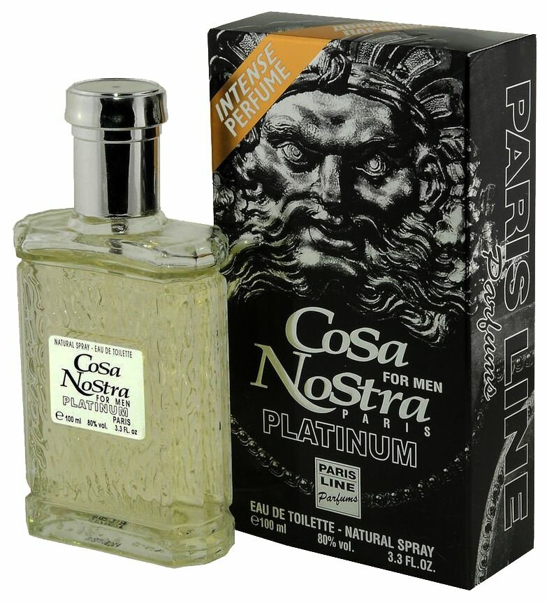 Paris Line Parfums Туалетная вода мужская Cosa Nostra Platinum, 100 мл