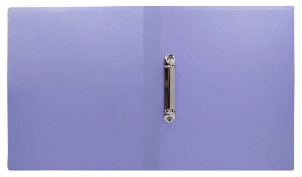 Папка на 2-х кольцах Бюрократ Pastel PAST0812/2RVIO A4 пластик 0.5мм кор.27мм торц. карм с бум. встав фиолетовый — фото 1