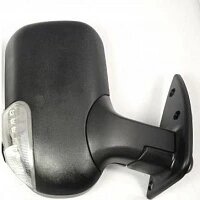 Зеркало боковое для а/м ГАЗель н/о с ручным приводом, поворотником (черное) (2 шт.)