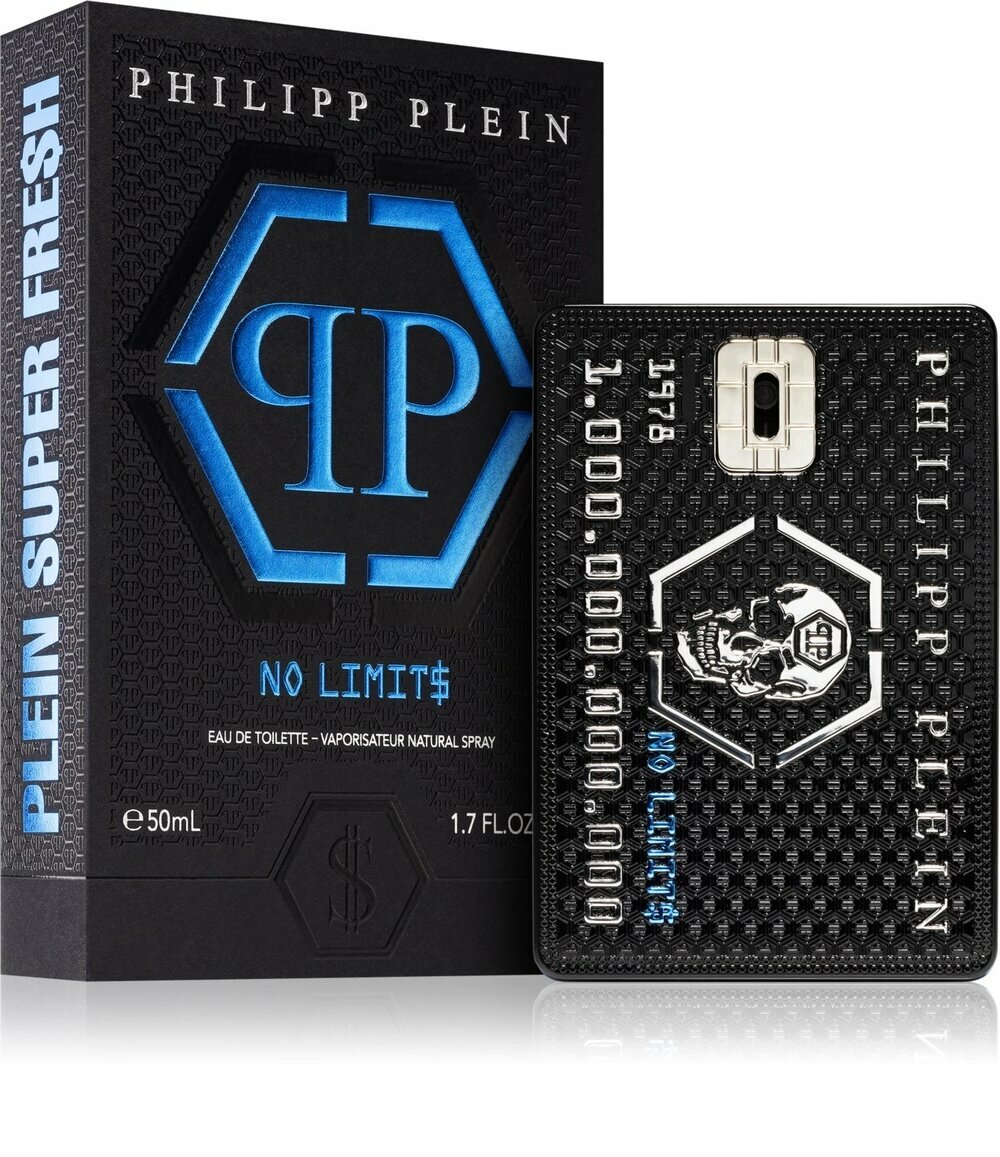 Туалетная вода Philipp Plein "No Limits Super Fresh", мужская, фужерная, пряная, восточная, 50 мл