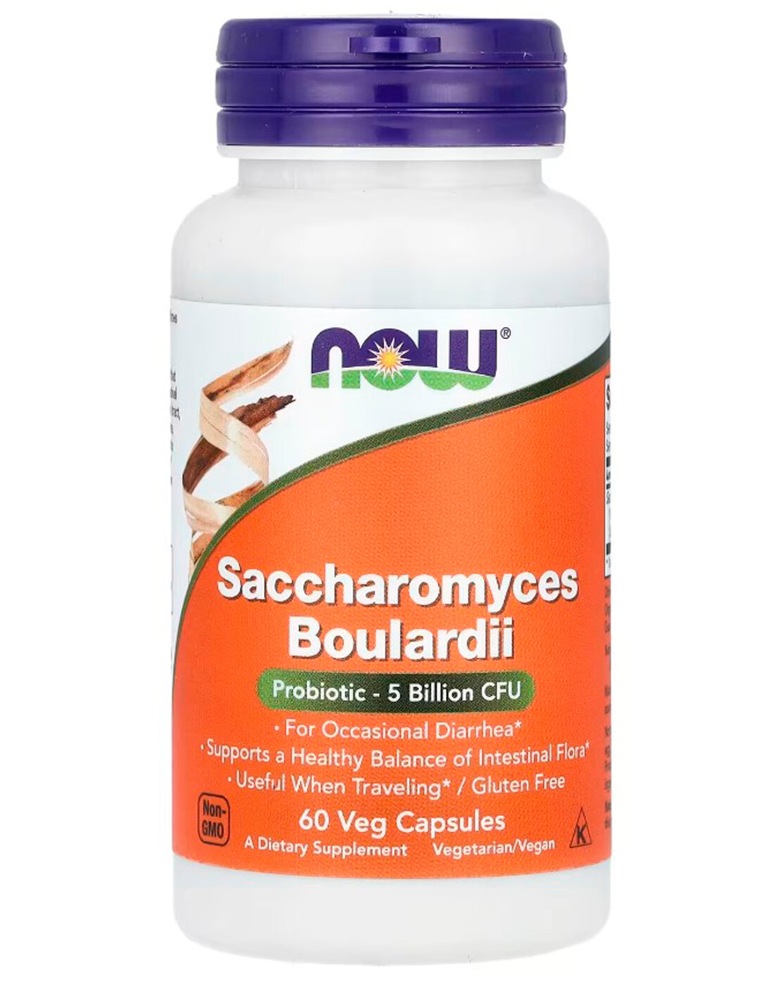 NOW Foods, Saccharomyces Boulardii, Probiotic, пробиотик для здоровья вашего желудка и кишечника, 60 капсул