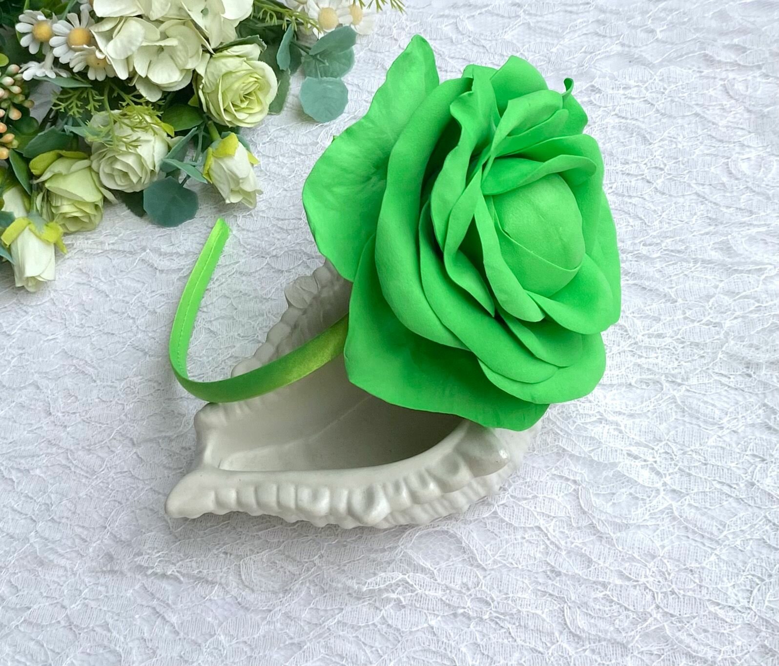 Ободок капусты из фоамирана, ручная работа