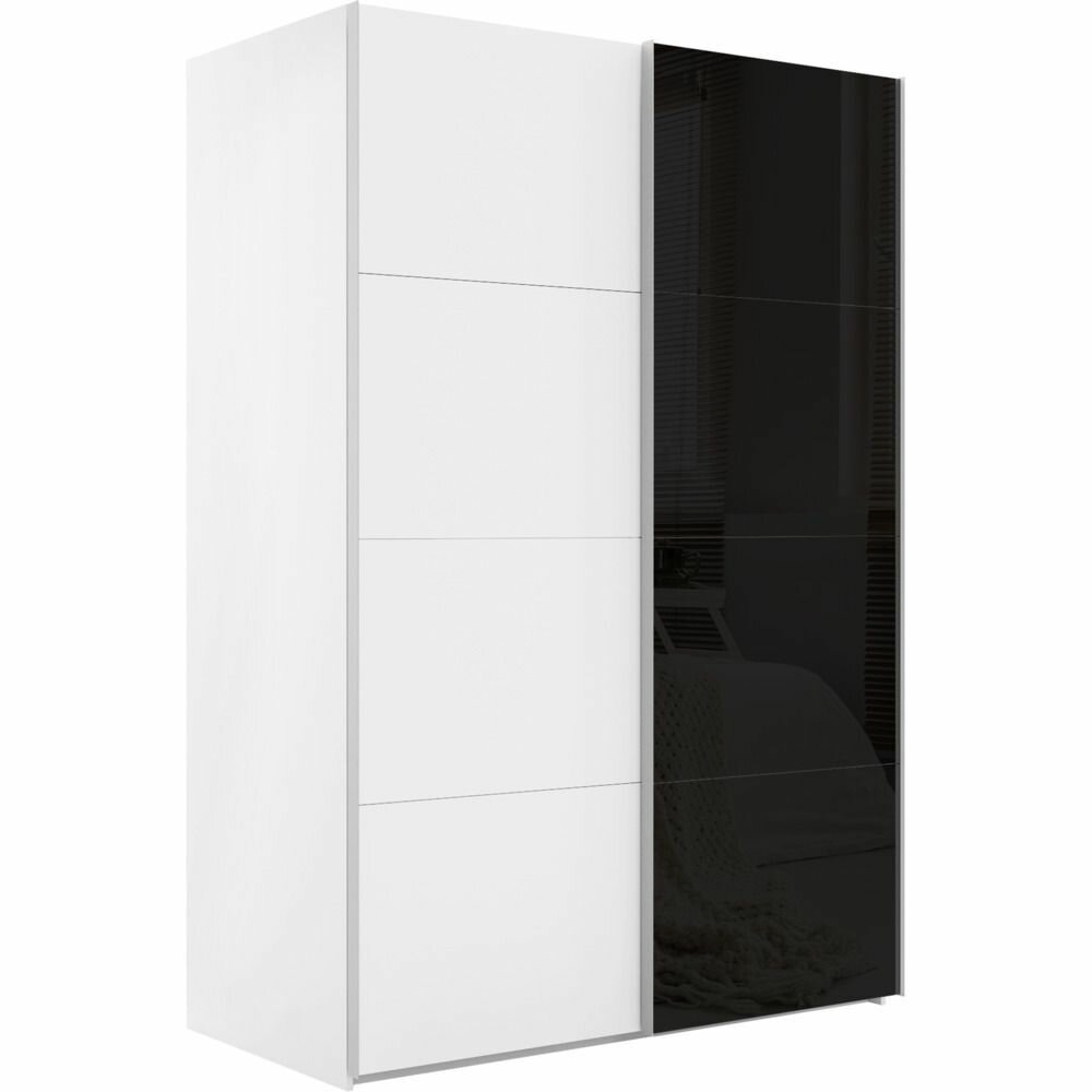 Шкаф-купе Эста 1,6, 2,2м ЛДСП/черн стекло