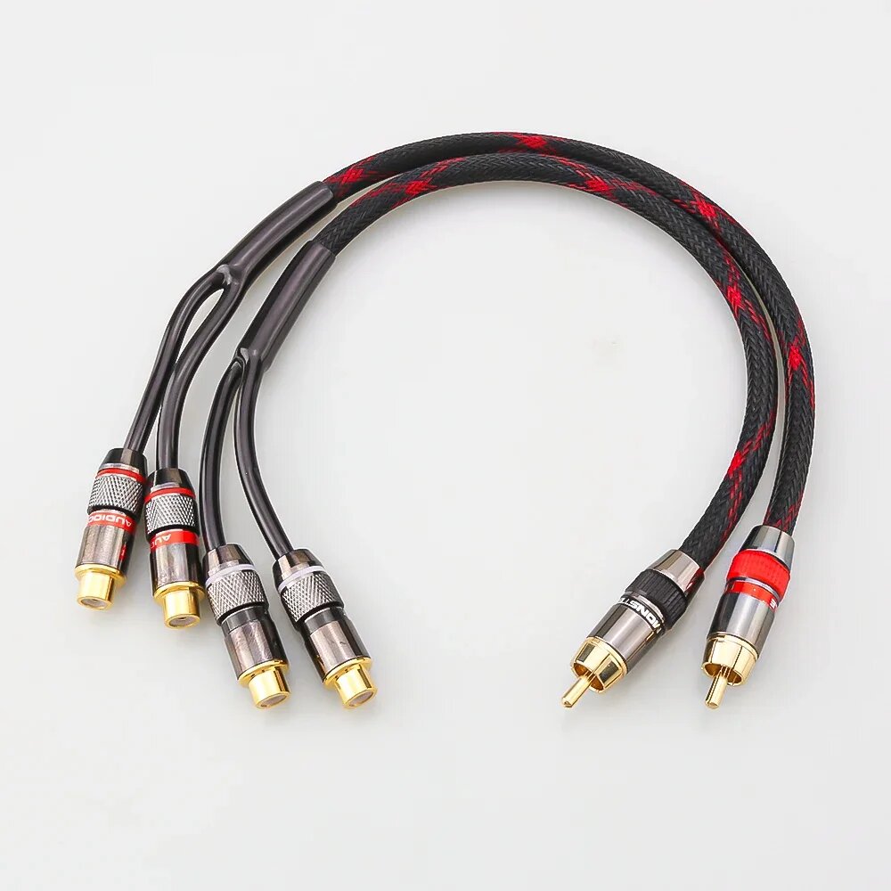 Аудиокабель RCA Y-splitter audiocrast 20 см