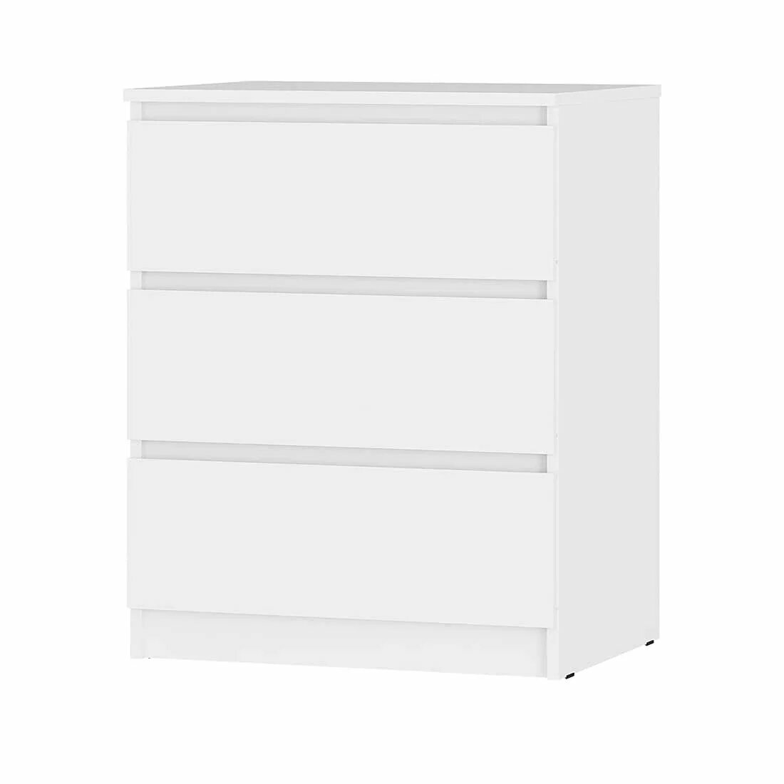 Комод «Симпл» КМ-01, 3 ящика, шариковые направляющие, белый (604х463х761)