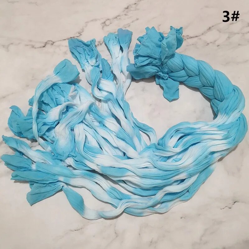 Многоцветные растяжимые цветы из нейлона Felicoalice для декора Бирюзовый, 3