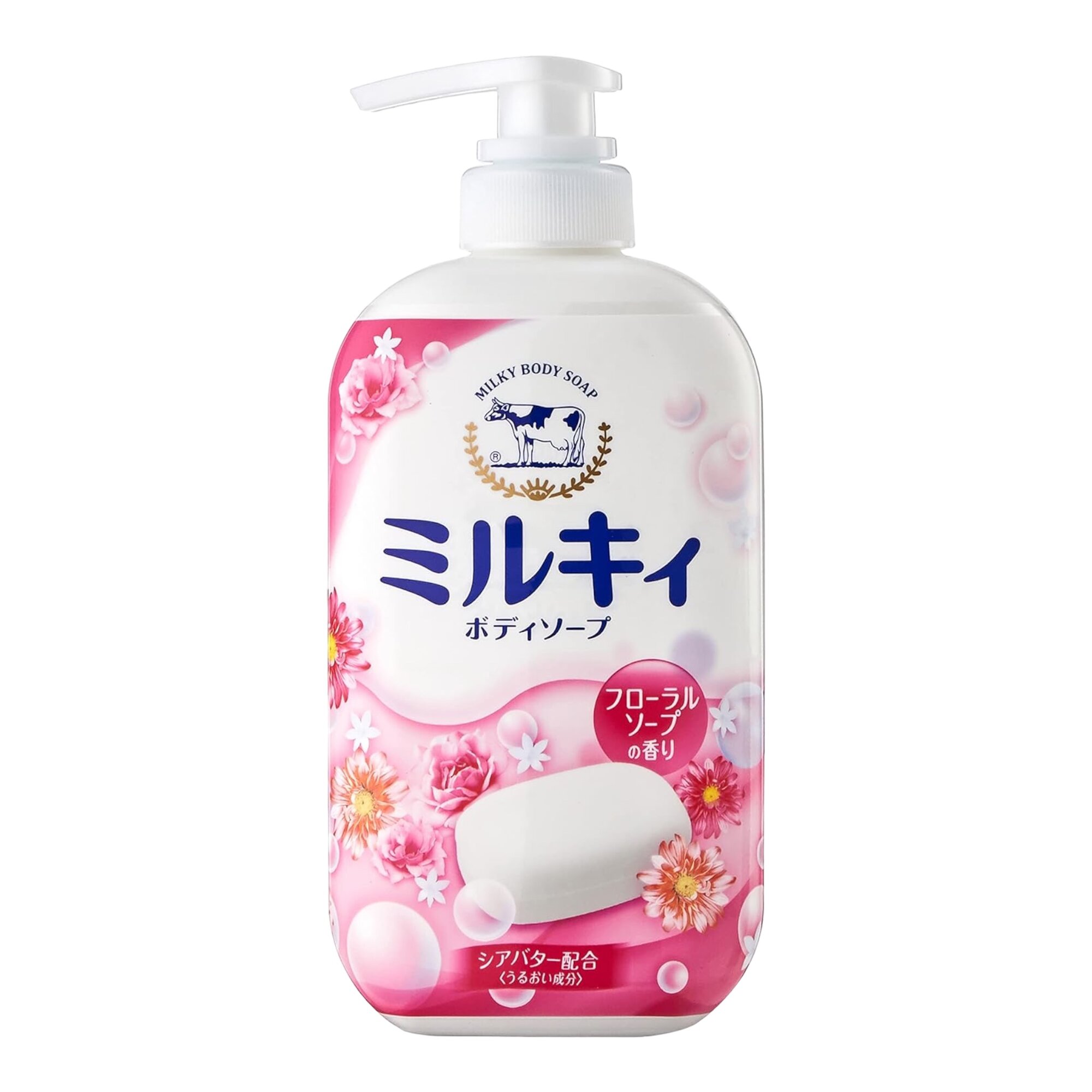 Жидкое мыло для тела COW MILKY с керамидами и молочными протеинами, аромат цветов, 550 мл, бут.