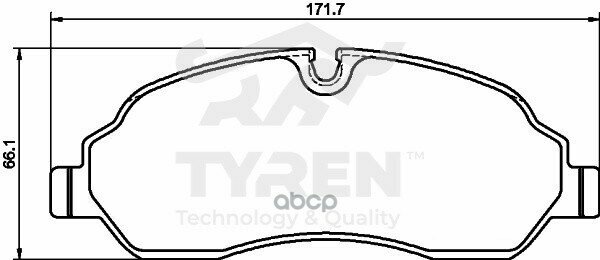 Колодки тормозные дисковые, передние Ford Transit VIII 13> TYREN арт. TYR1213731