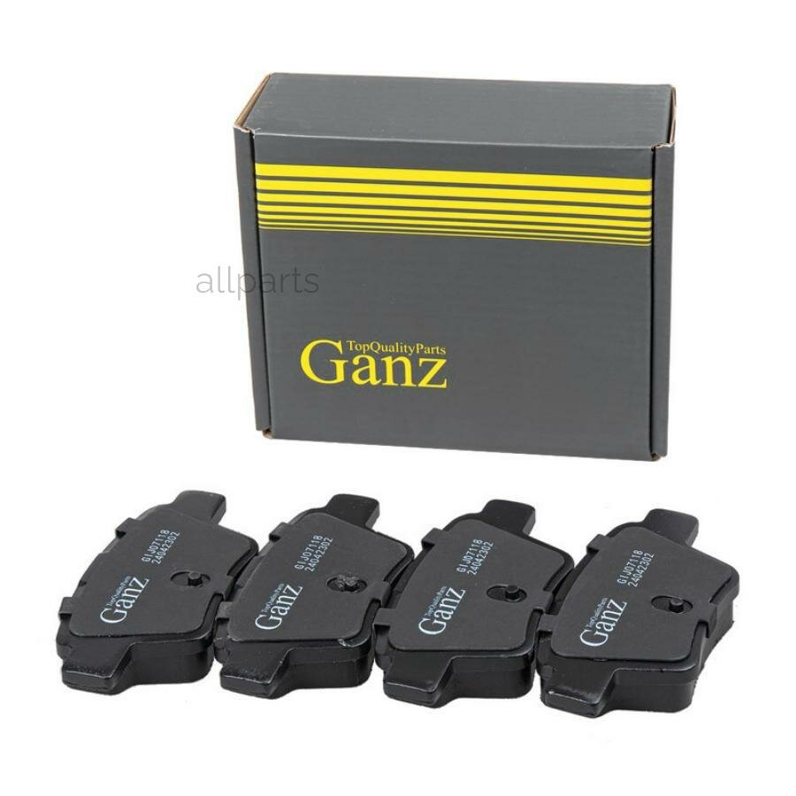 GANZ GIJ07118 Колодки тормозные задние для CITROEN C4 2005>/ PEUGEOT 207/ 307 GANZ GIJ07118