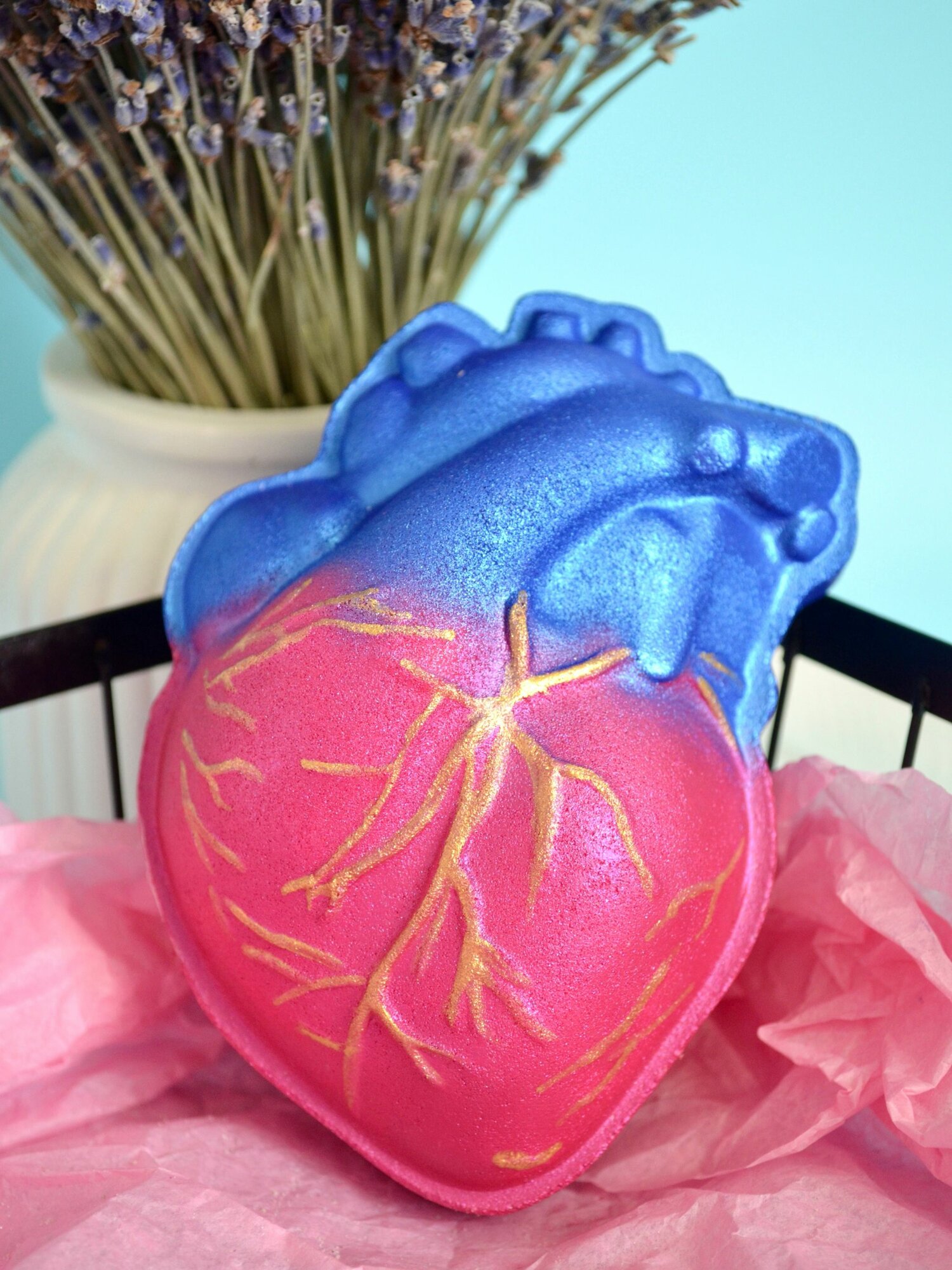 Бомбочка для ванны "сердце" / бурлящая бомбочка ручной работы / подарок ребенку