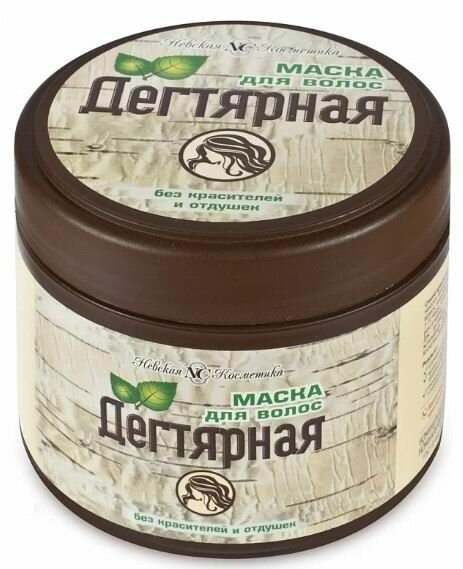 Маска для волос Невская косметика дегтярная, 300 мл, придает блеск