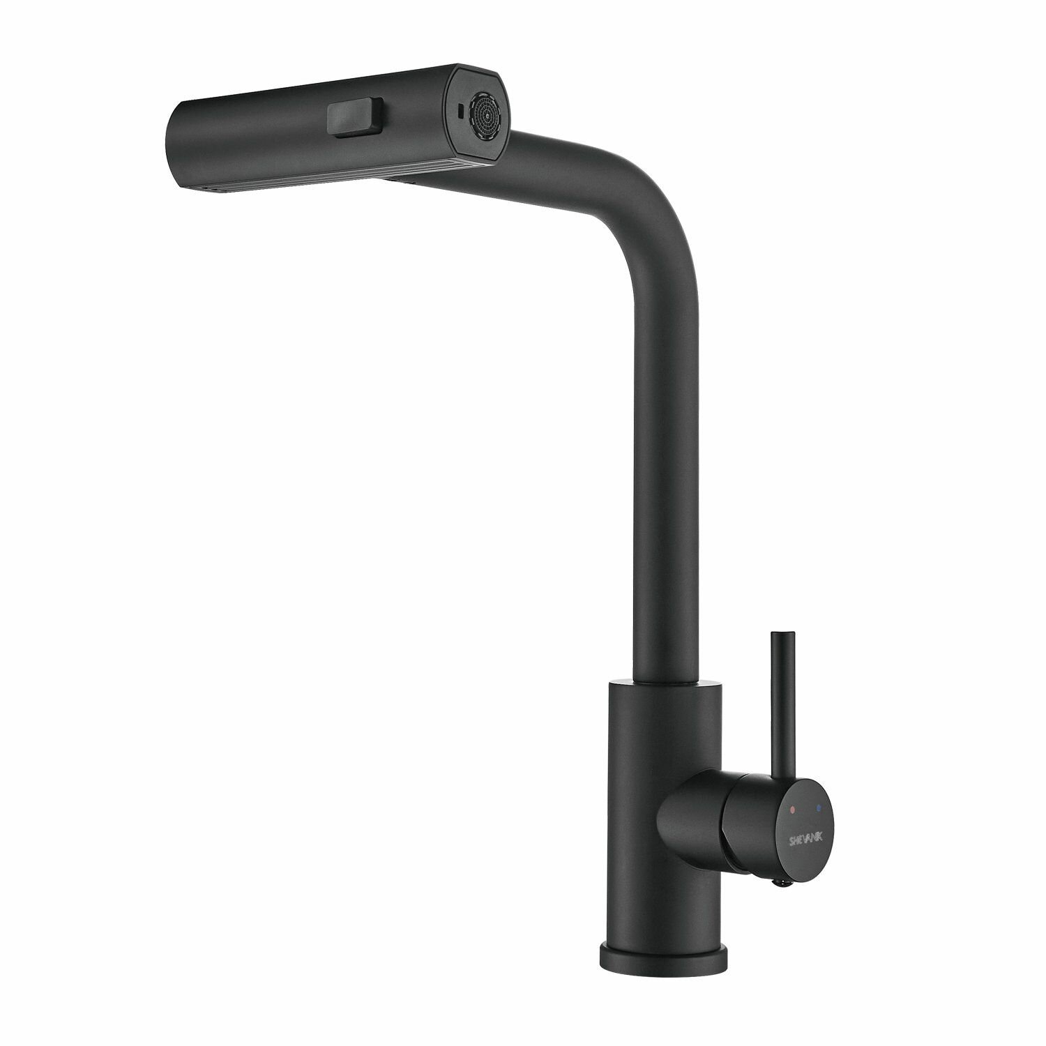 Смеситель для кухни с мультифункциональным изливом Shevanik S2TG63HXH, черный