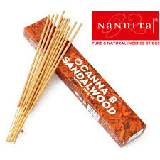 CANNA B SANDALWOOD Natural Incense, Nandita (канна Б сандаловое дерево благовония палочки, Нандита), 15 г.