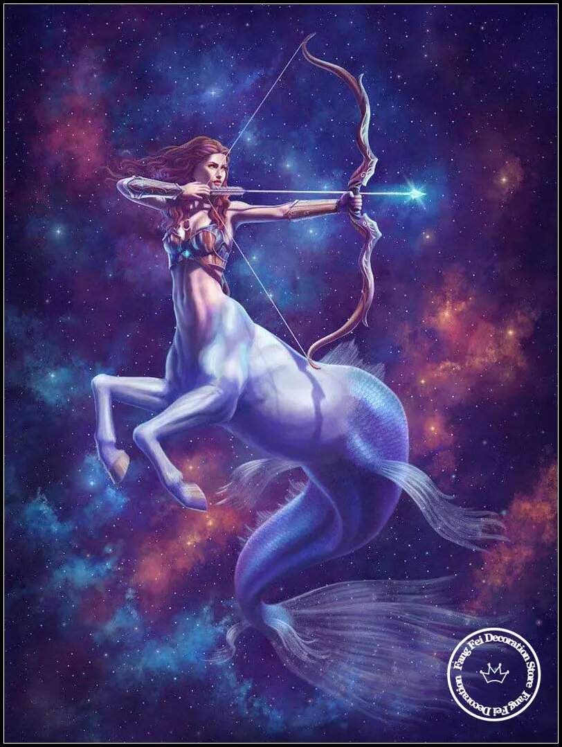 Алмазная мозаика на подрамнике "Русалка" круглые бриллианты 40х50см