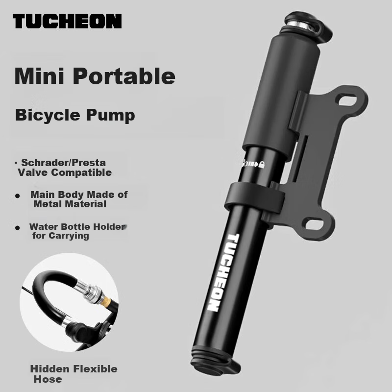 Ousen Portable Mini Bicycle Pump for Road Bike Mountain Bike Emergency On-board Equipment Cycling Inflator Pump