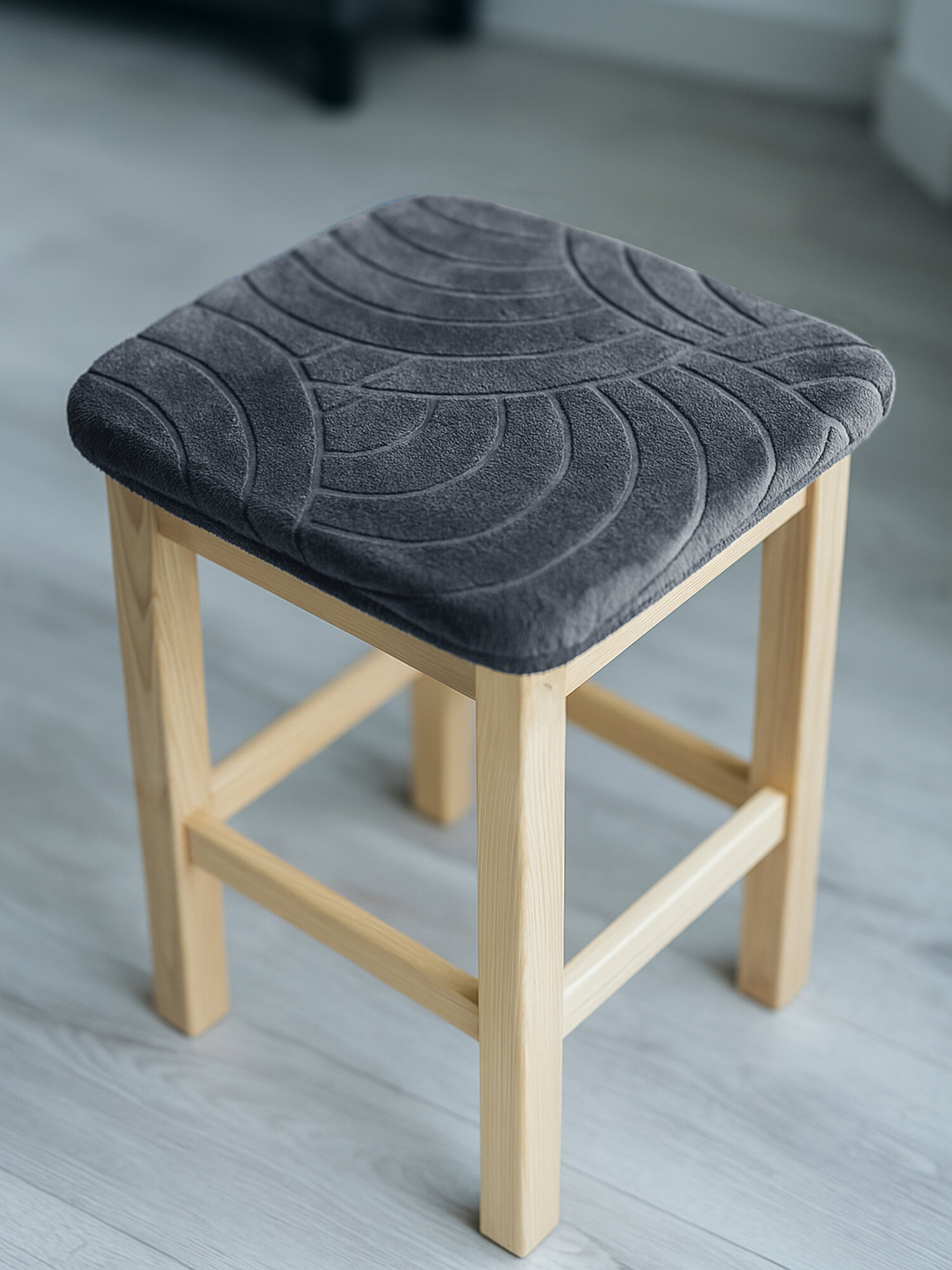 Квадратные чехлы на табурет 35х35 см, Paola набор 4 шт на резинке