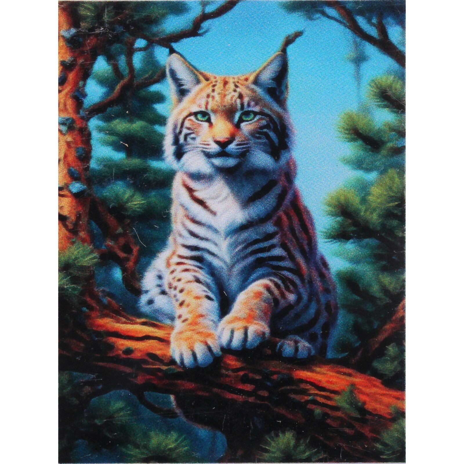 Алмазная мозаика в рулоне 30*40см полная выкладка "DIAMOND", Рысь