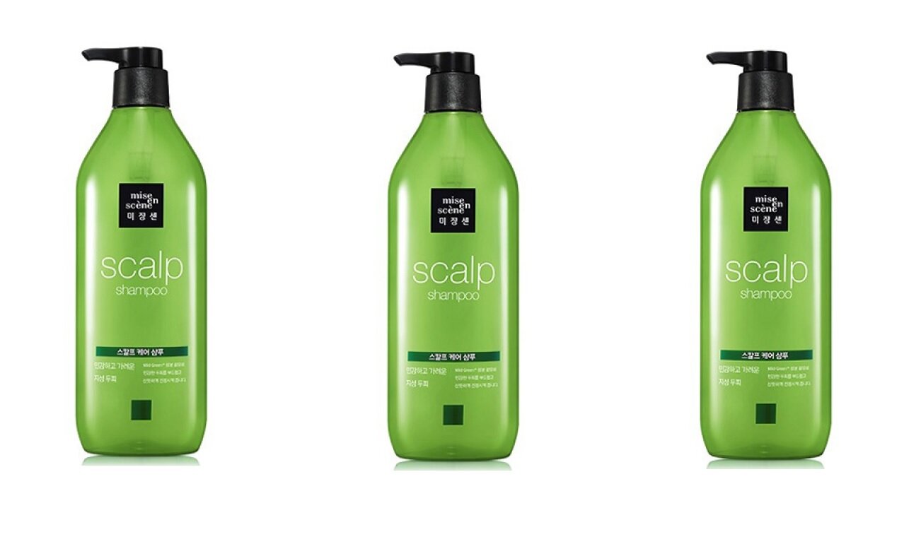 Шампунь Miseenscene для волос Scalp care Shampoo, укрепляющий для чувствительной кожи головы, 680мл, 3 шт