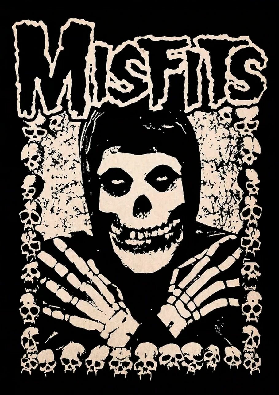 Плакат, постер Misfits - Rock Legends 1977 - Хоррор-Панк группа на бумаге, размер 21х30см