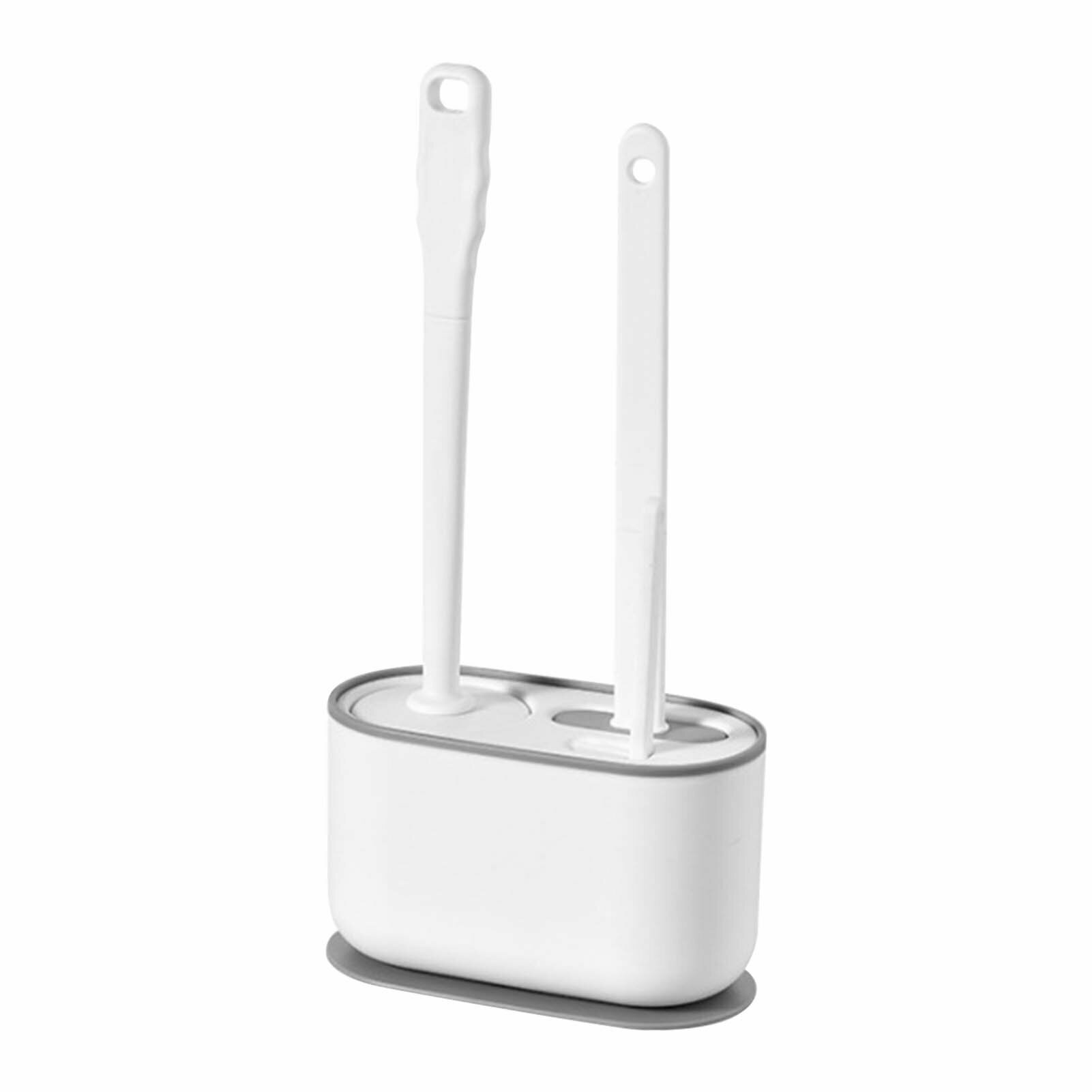 Длинная ручка туалетная щетка набор глубокого очищающего многофункциональный подвесной туалетный набор для ванной Жемчужно -белый