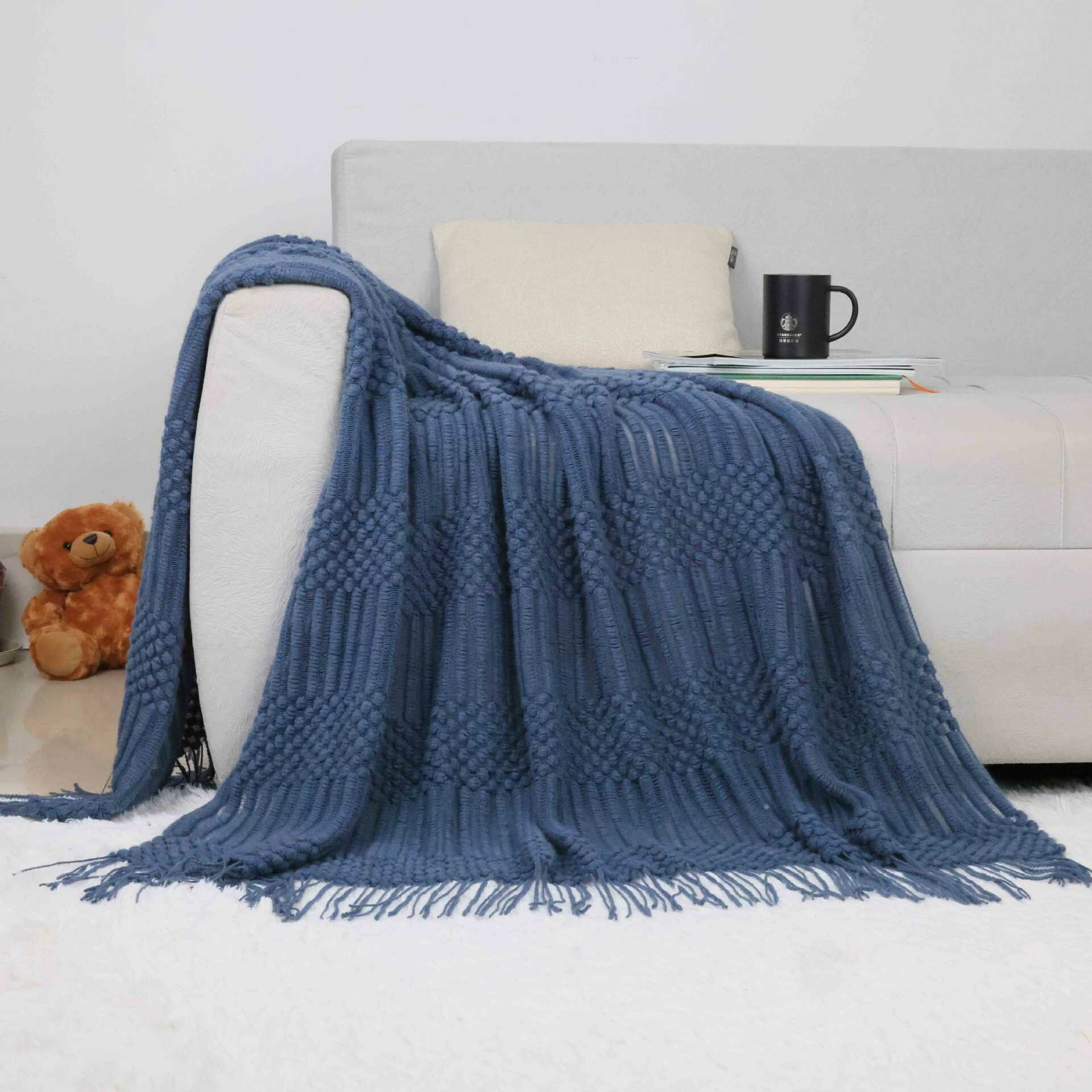Легкое роскошное диванное одеяло, плед, вязаное одеяло, офисное одеяло, одеяло для сна, покрывало для кровати, односпальное одеяло