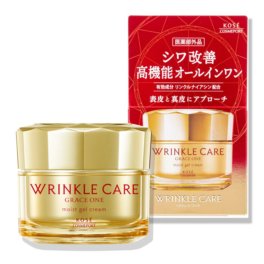 Увлажняющий крем-гель для лица с лифтинг эффектом KOSE Grace One Wrinkle Care Moist Gel, Япония