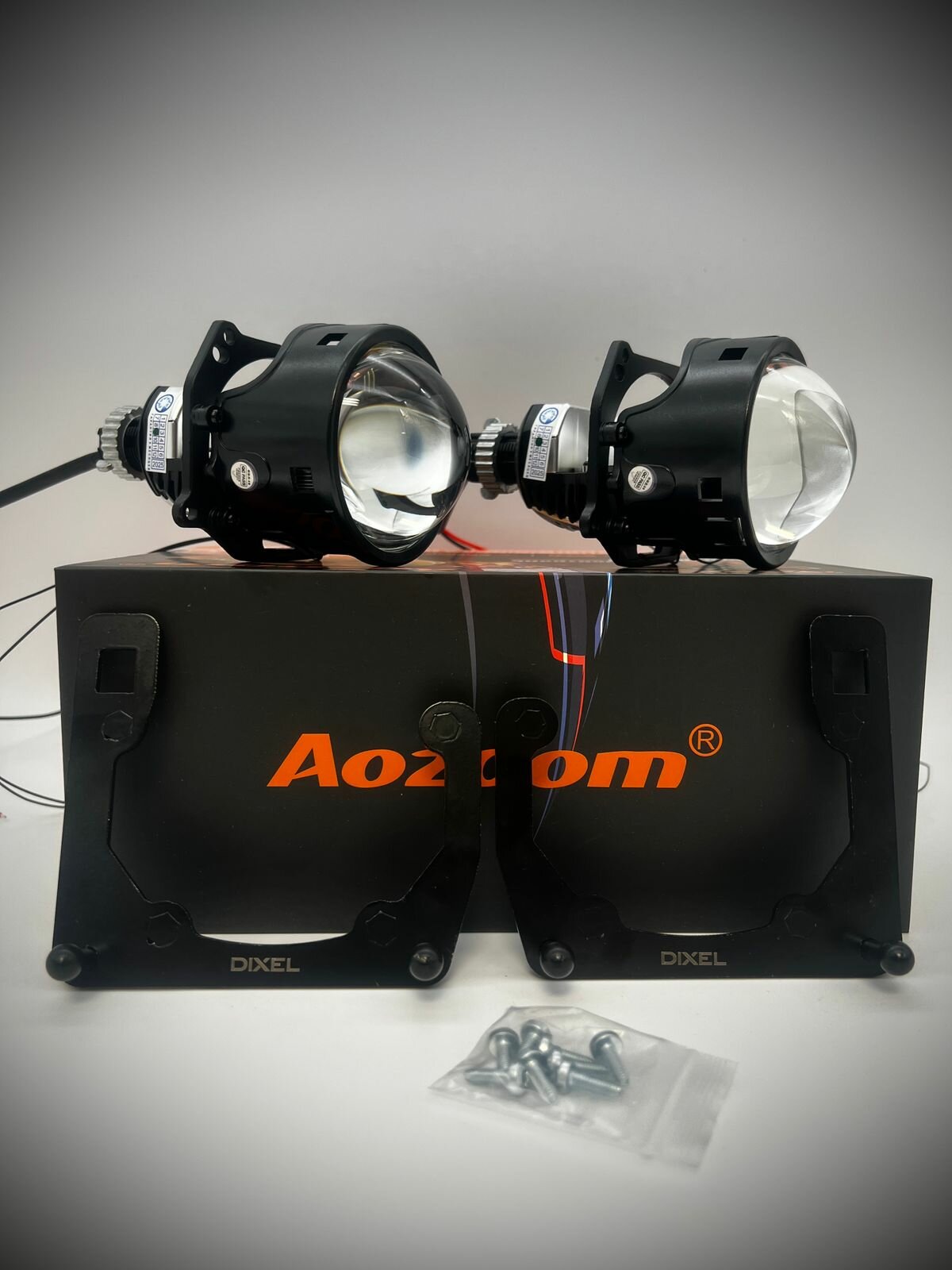 Би лед линзы Aozoom для Mazda 6 GG 2002-2008 / Светодиодные линзы Аозум для Мазда 6 ГГ