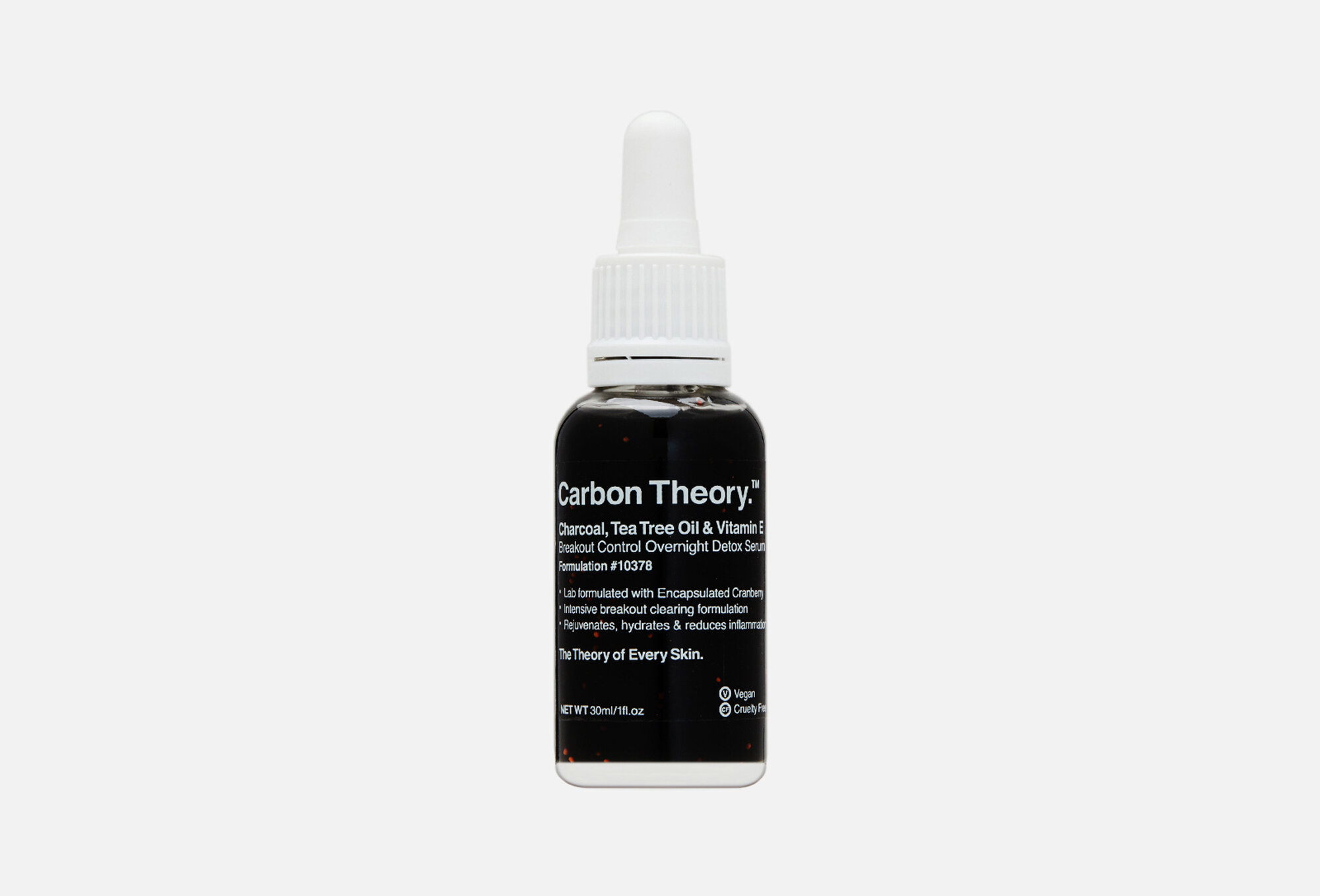 Ночная сыворотка для лица CARBON THEORY Charcoal, Tea Tree Oil & Vitamin E 30 мл