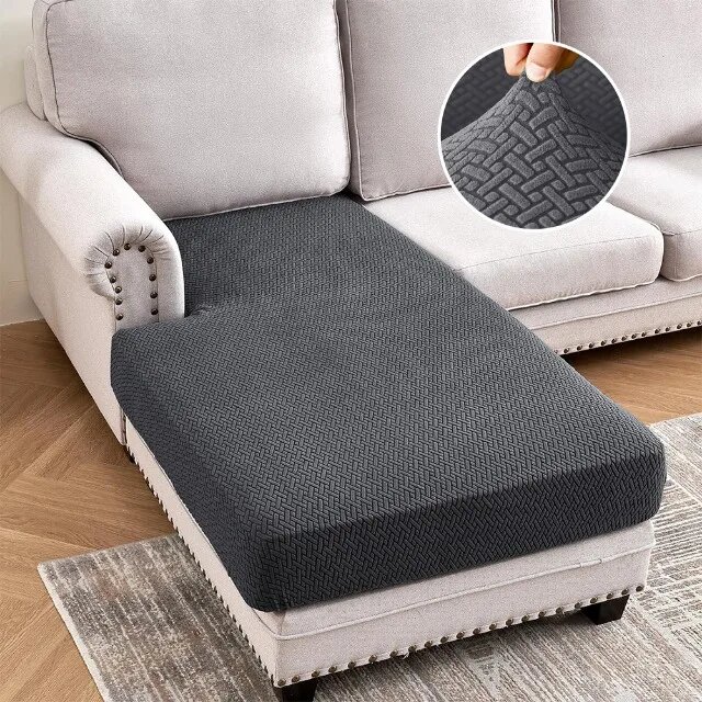 Эластичные чехлы для диванных подушек BRHUIXUE Jacquard Plus Size3(L)-1pc, Серый, Dark grey
