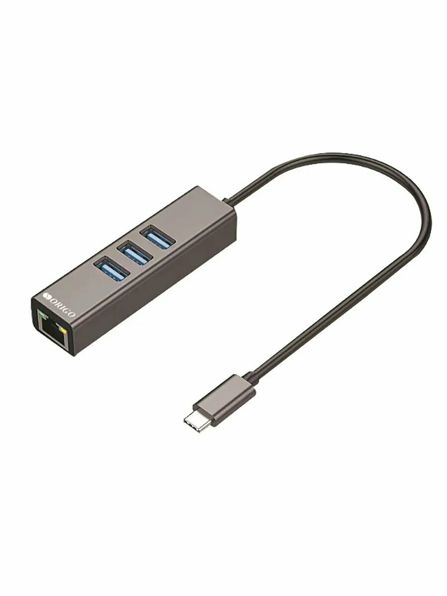 Разветвитель USB-C Origo OU330N 3порт. серый (OU330N/A1A)