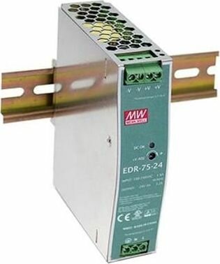 Блоки питания MEAN WELL EDR-75-24 импульсный 76,8Вт 24В DC 24-28В DC 3,2А 90-264В AC 1 шт