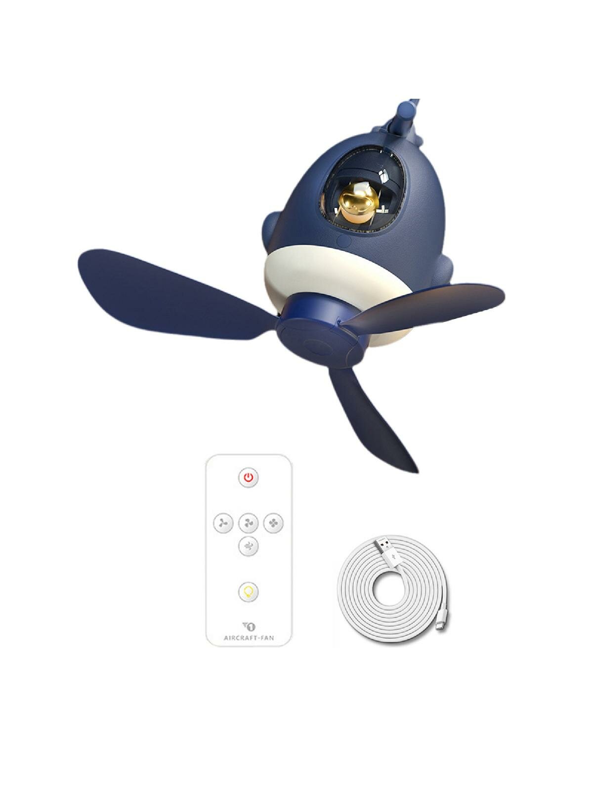 9.8inch USB Rechargeable Camping Fan with Hook/Remote Control/Light Ceiling Fan 8000mAh Silent Hanging Fan for Outdoor