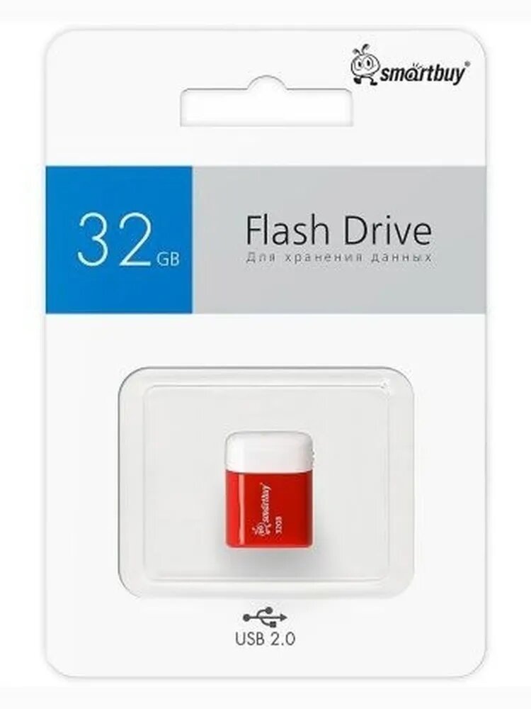 USB флеш накопитель 32 Gb SmartBuy LARA Red (SB32GBLARA-R), красный