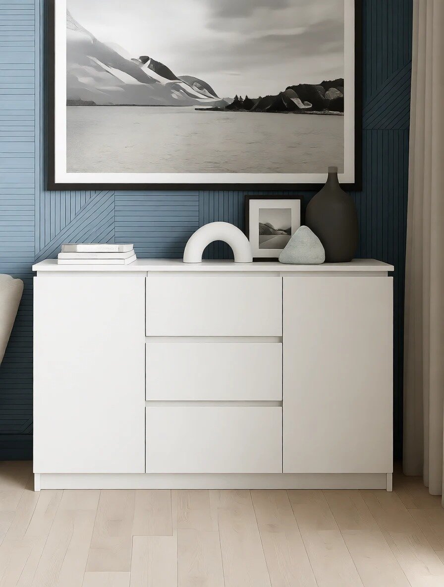 МС Мадера Тумба ТДЗ 1200*775*420 Кашемир (для одежды, под телевизор, с ящиками, большой, с полками)