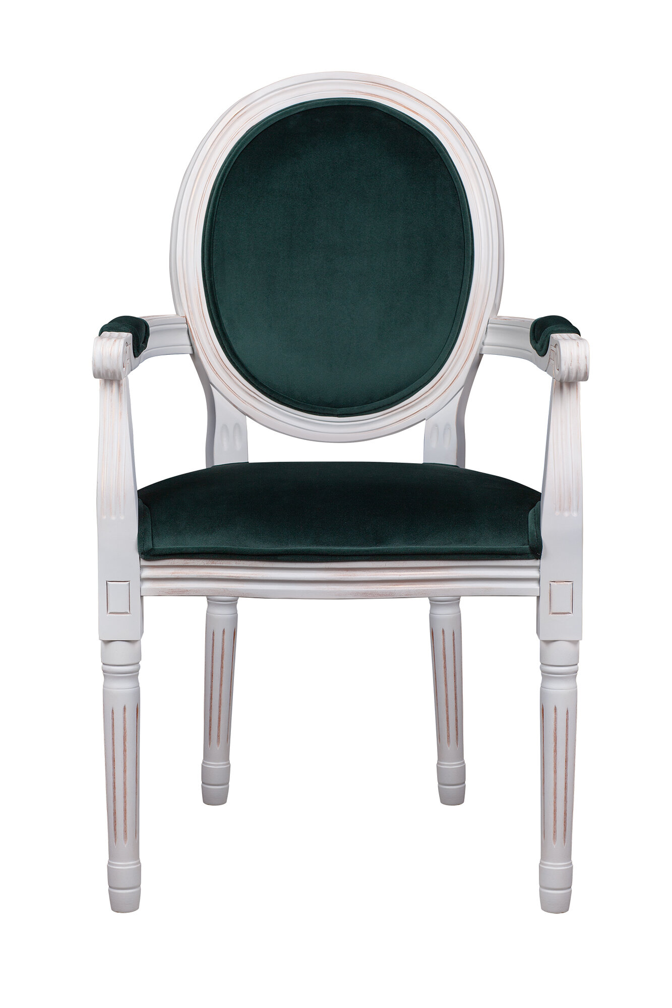 Стул медальон с подлокотниками MAK-interior, Volker Arm Green
