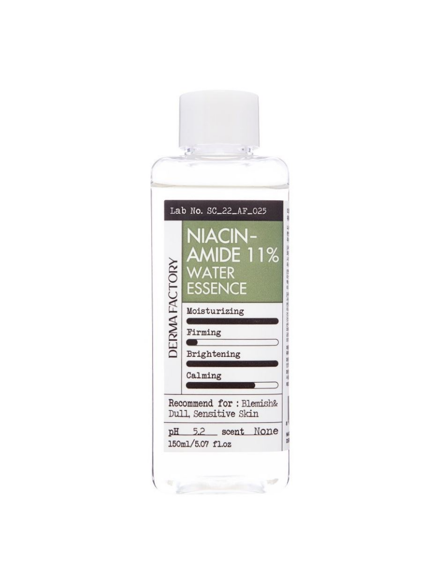 Эссенция Derma Factory Niacinamide 11% Water Essence, Увлажняющая эссенция-тонер для лица с ниацинамидом, 150 мл
