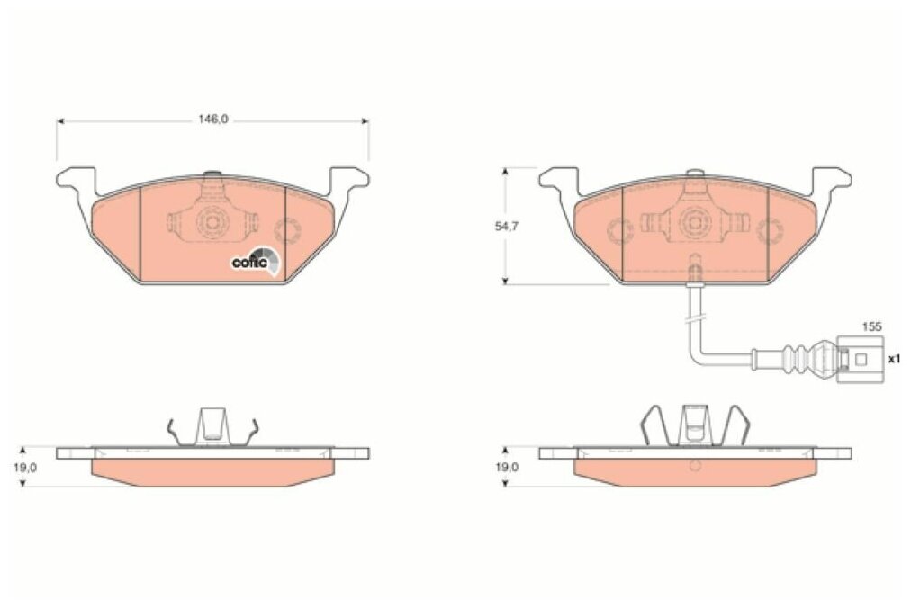 Колодки тормозные TRW GDB1658