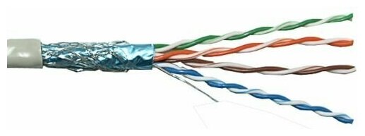 Кабель витая пара S/FTP 5e кат. 4 пары Neomax NM40001 24AWG(0.52 мм), медь, одножильный (solid), внутренний, PVC, серый, уп/305м